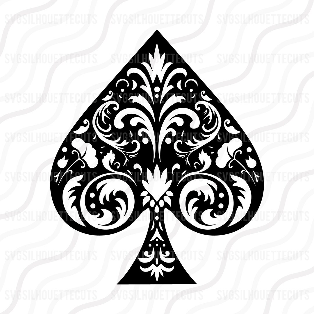 Ace of Spades SVG, Playing Cards SVG, Ace SVG Cut Table Design,svg,dxf ...