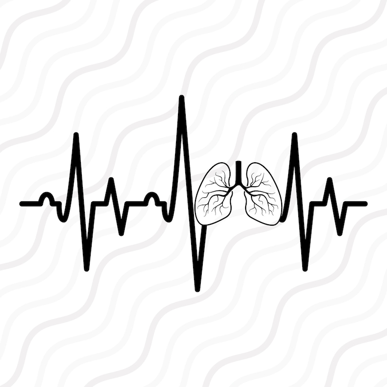 Lungs Heartbeat SVG Lung SVG Therapist Therapy SVG Cut Table - Etsy India
