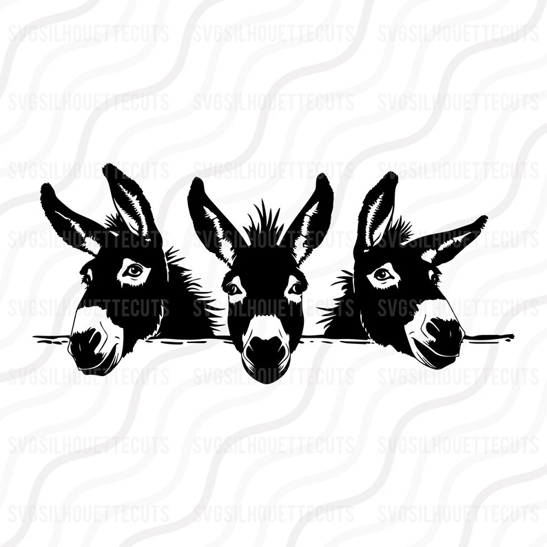 Spähende Esel SVG, Esel SVG, Esel Silhouette SVG Schnitt Tisch Design ...