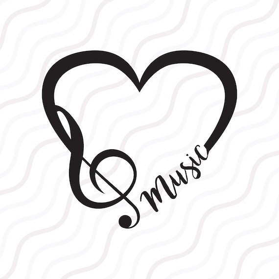 Treble Clef Heart Transparent