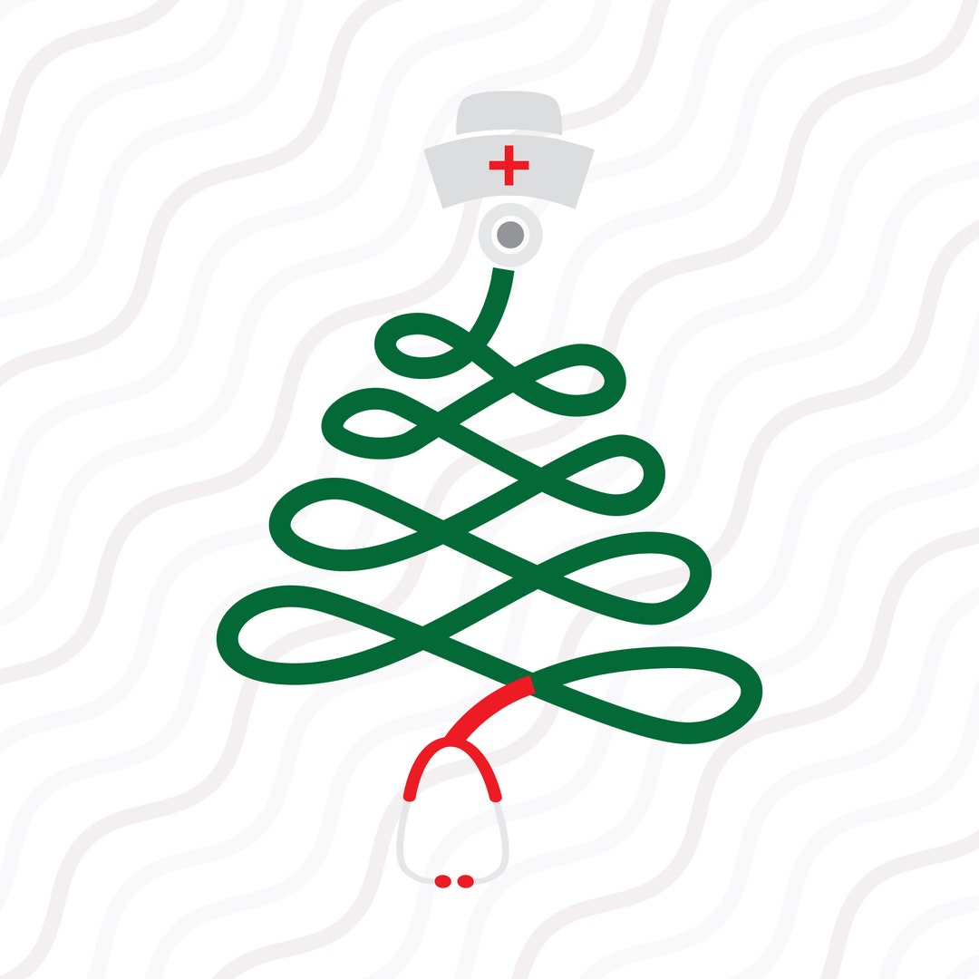 Christmas Nurse Stethoscope SVG, Nurse Stethoscope SVG Cut Table Design ...