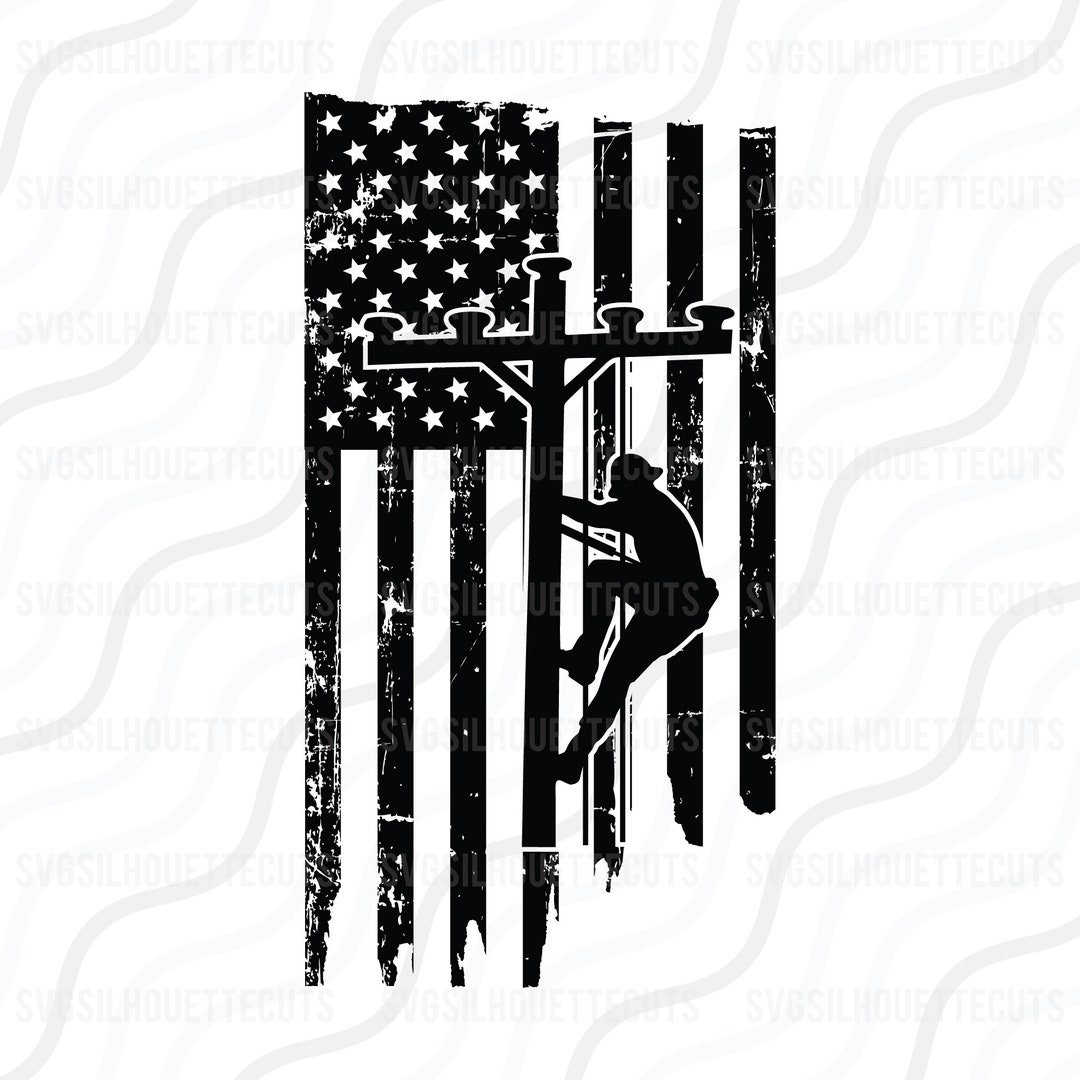 Lineman Flag, Lineman Svg, Lineman Electrician SVG Cut Table Design,svg ...