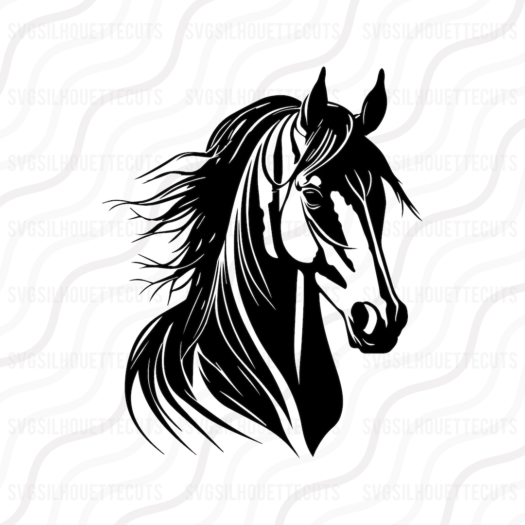 Horse Head SVG, Horse Shirt Svg, Horse Silhouette SVG Cut Table Design ...