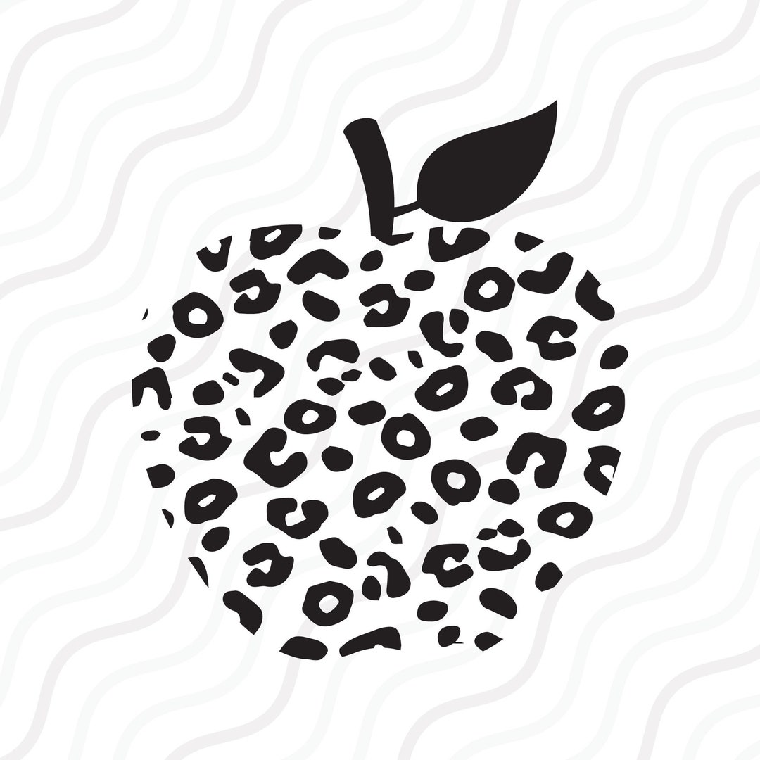 Leopard Apple SVG, Teacher Appreciation Day SVG Cut Table Design,svg ...