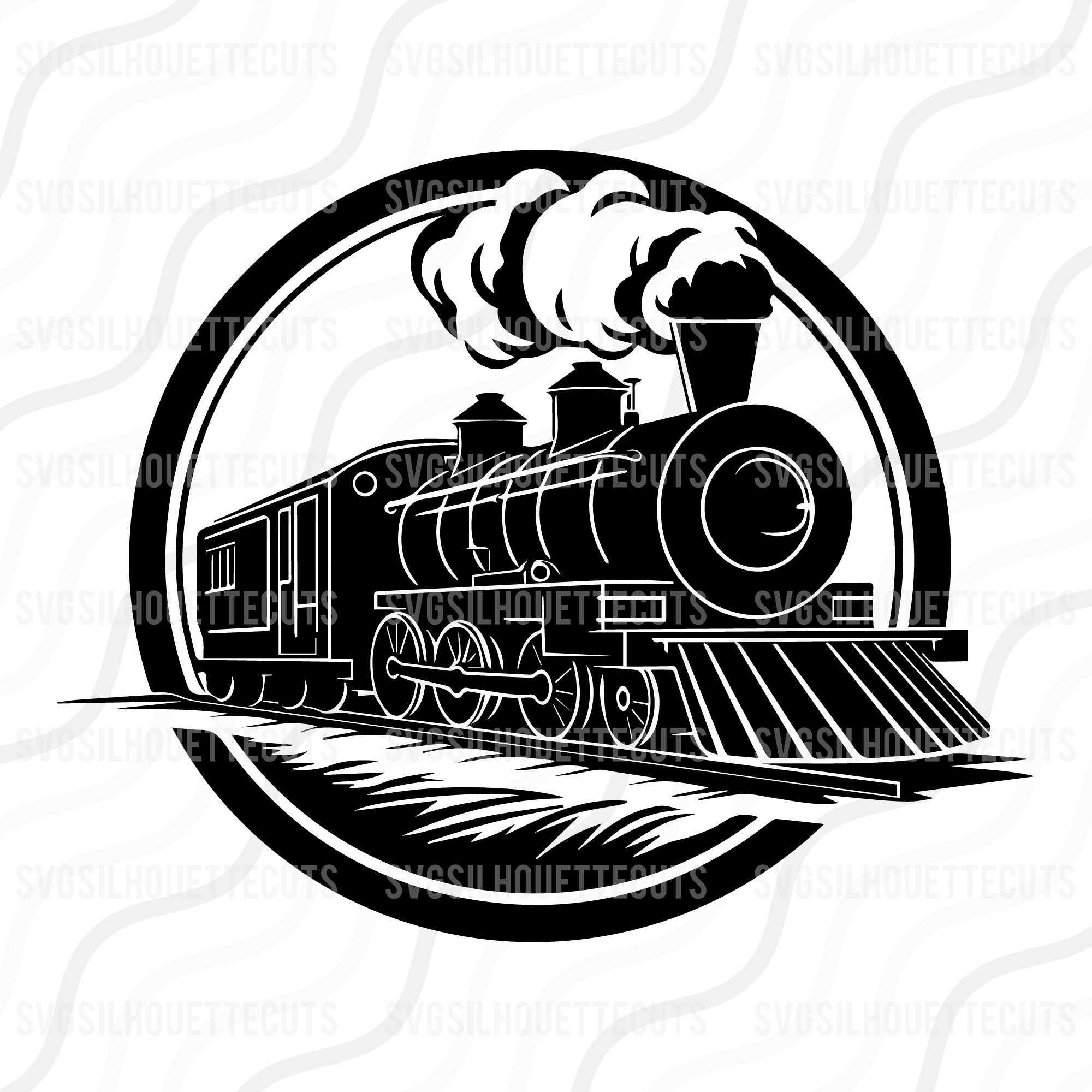 Steam Train SVG Train Svg Train Silhouette SVG Cut Table - Etsy