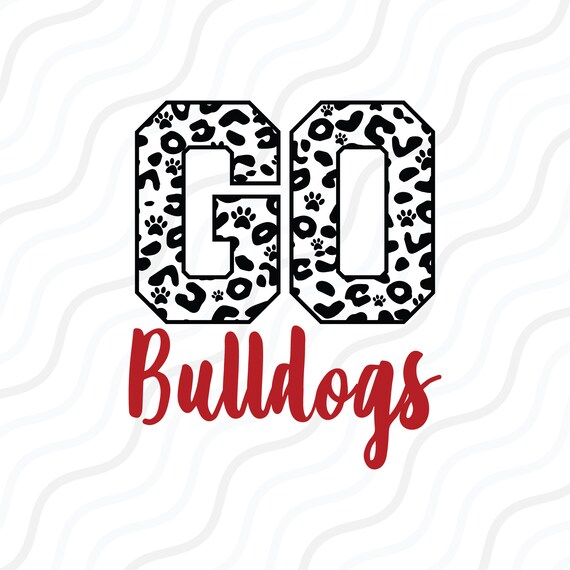 Go Bulldogs Leopard Mascot SVG Bulldog Svg Football SVG Cut | Etsy