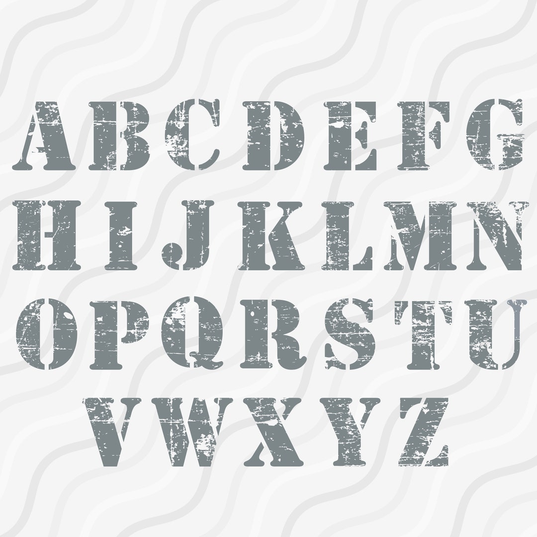 Distressed Alphabet SVG, Grunge Alphabet, Alphabet Svg, Vintage Font ...