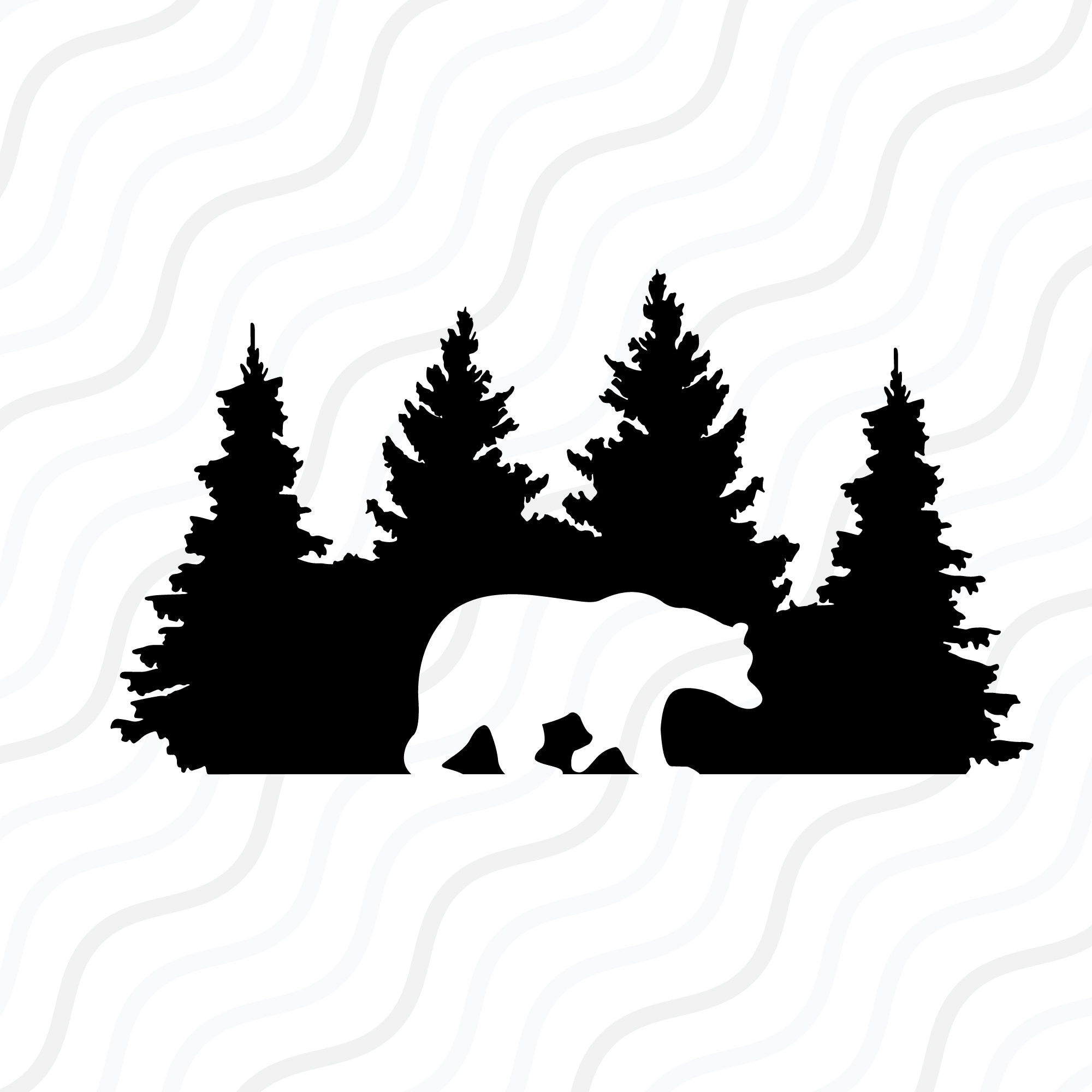 Bear Forest SVG Bear SVG Forest Svg Camping SVG Cut Table - Etsy Canada