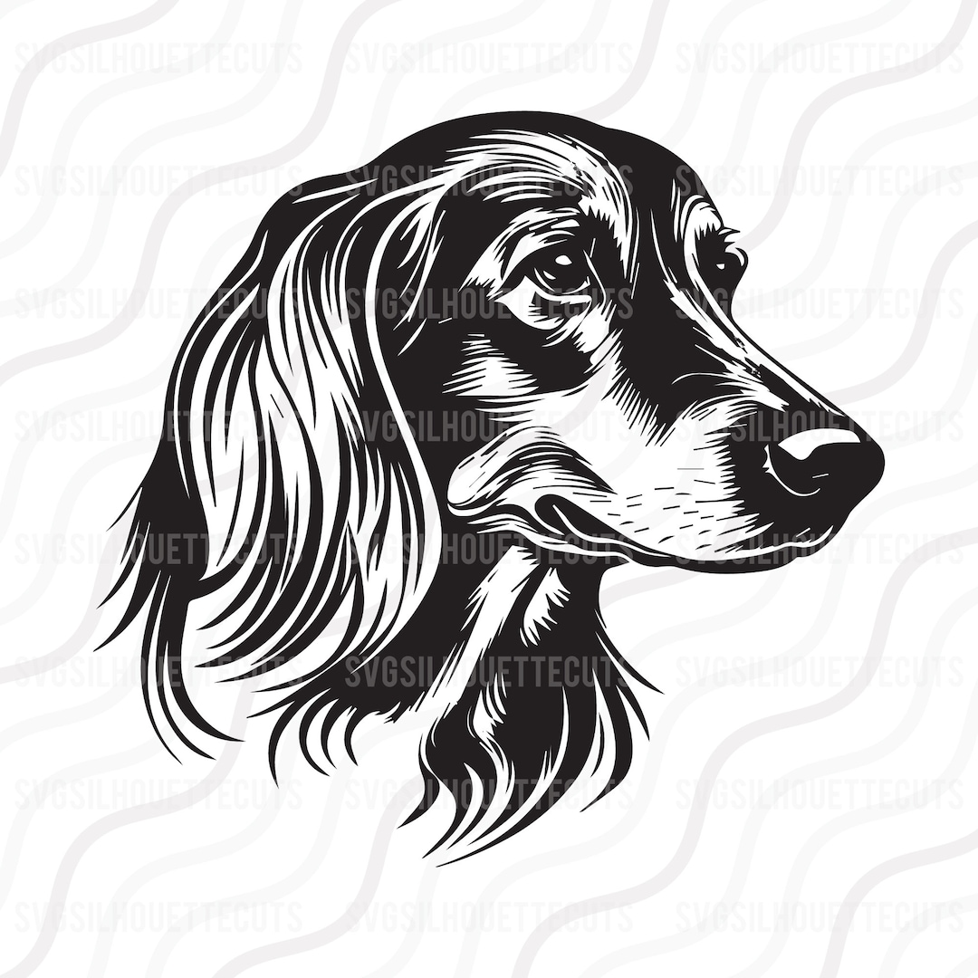 Dachshund Dog SVG, Dog Svg, Dachshund Head Silhouette SVG Cut Table ...