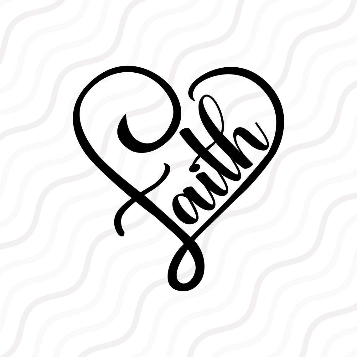 Faith Heart SVG Faith Svg Religious Svg Jesus SVG Cut Table - Etsy ...