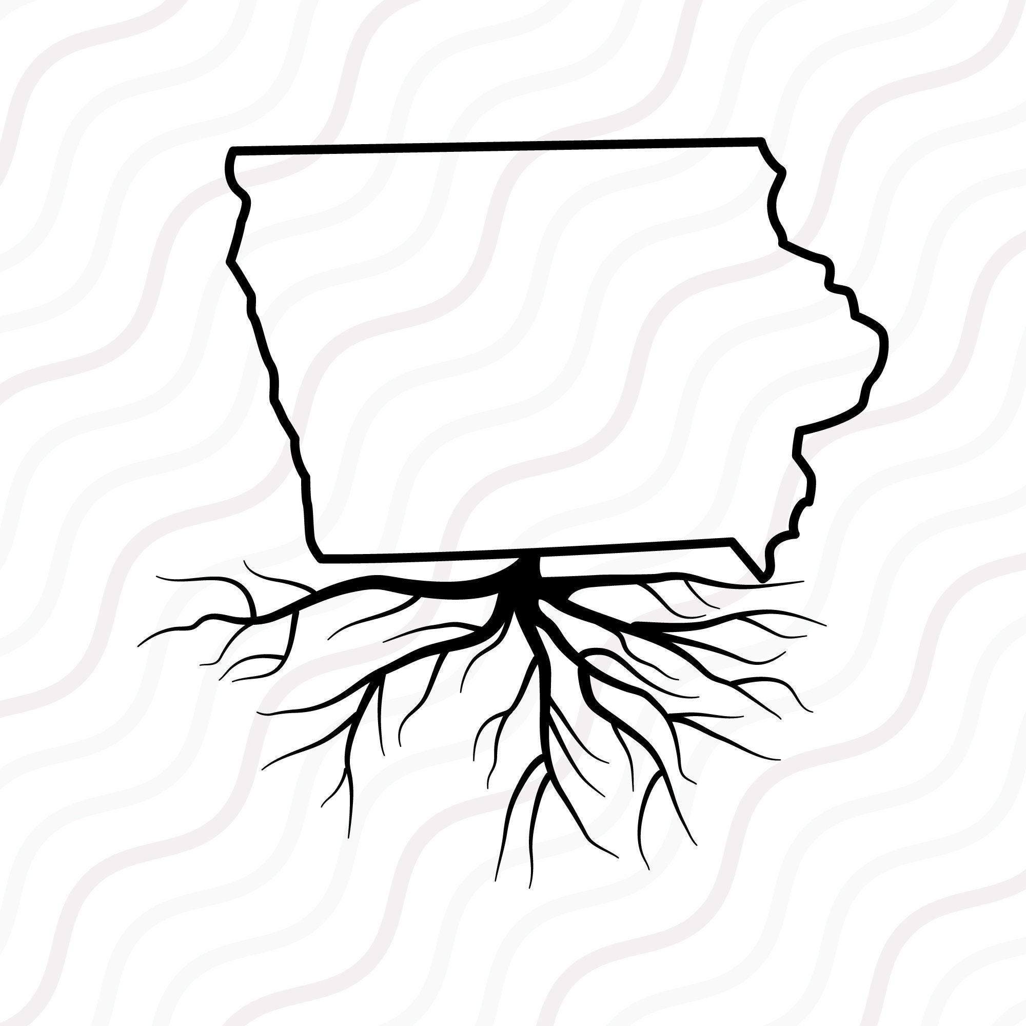 Iowa Roots SVG Iowa Outline SVG Iowa Roots State SVG Cut | Etsy