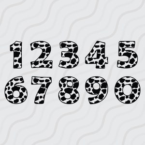 Cow Numbers SVG, Cow Spot SVG, Cow Birthday Numbers SVG Cut Table ...