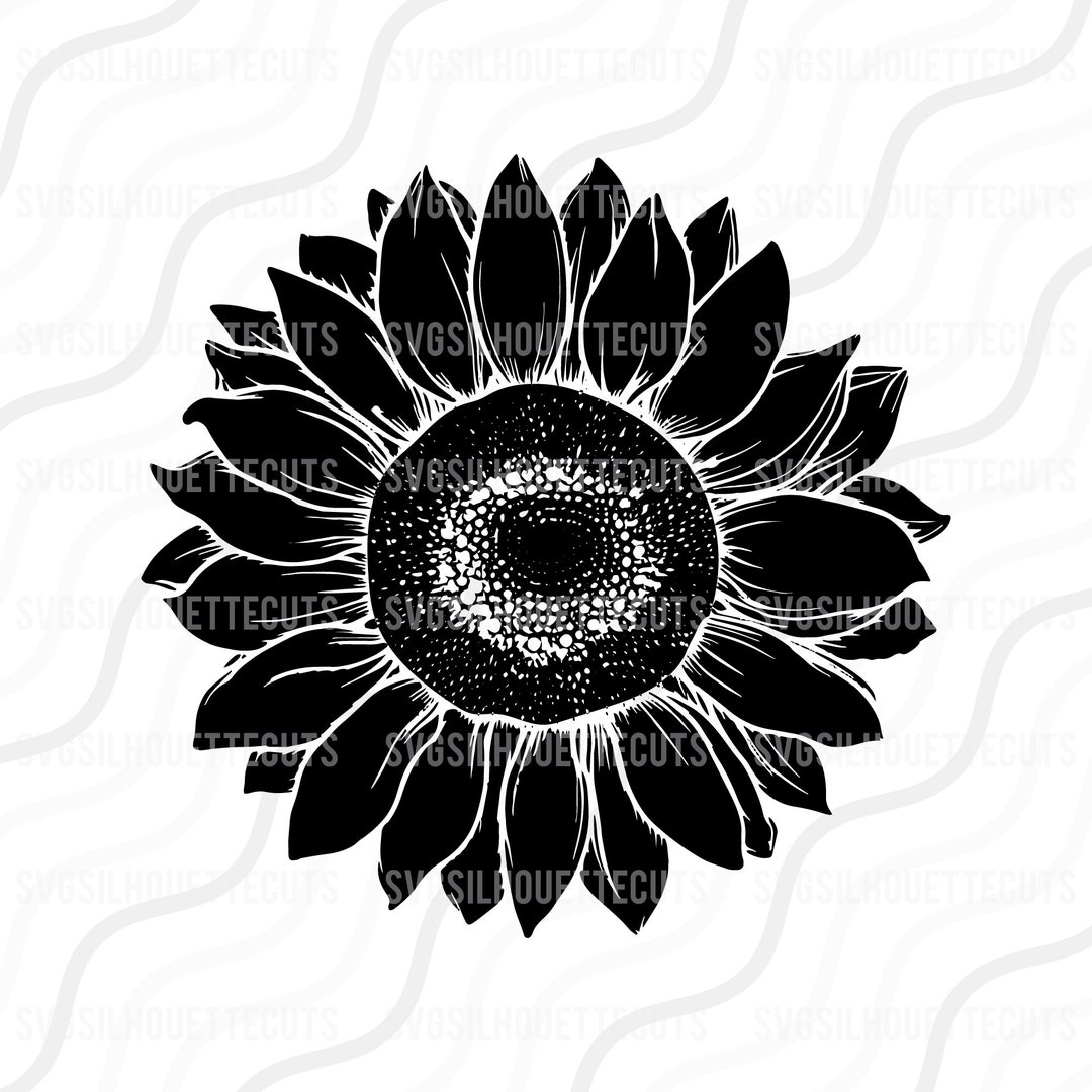 Sunflower Svg Floral Svg Flower Svg Cut Table Design Svg Dxf Png Use