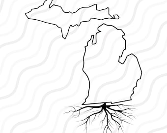 Michigan State Silhouette Png - Etsy