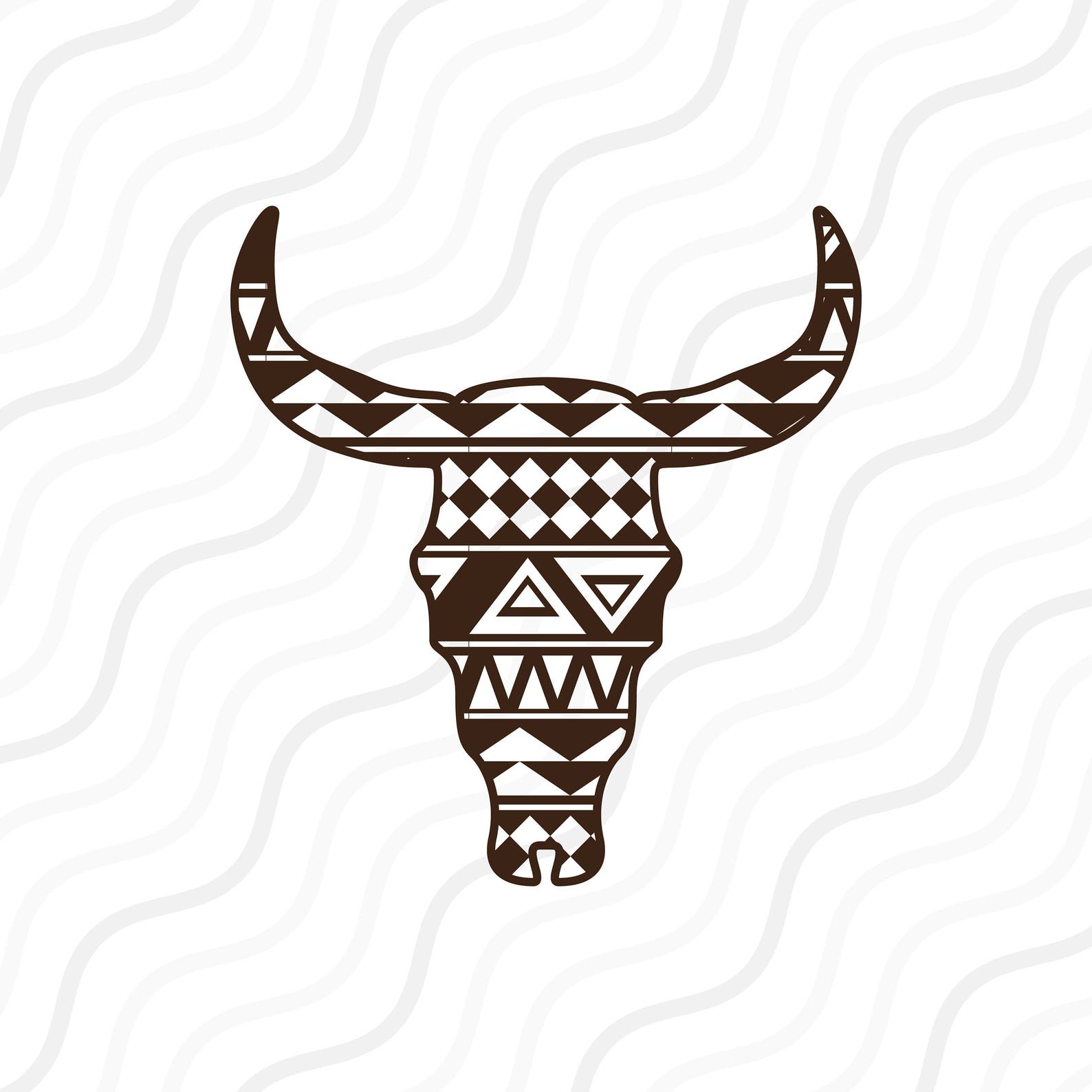 Aztec Bull Skull SVG Bull Skull SVG Cow Skull SVG Cut Table - Etsy
