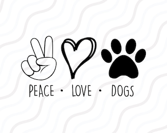 Paw Peace Sign Svg - Etsy