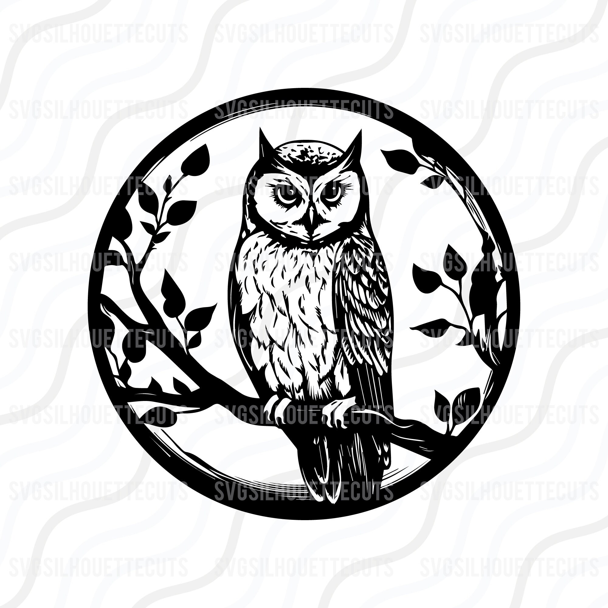 Eule SVG, Eule Kopf SVG, Eule Silhouette SVG geschnitten Tisch Design ...