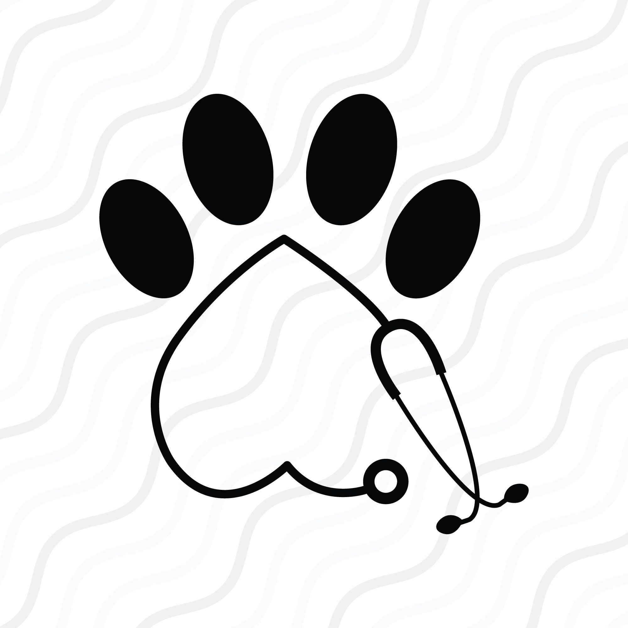 Vet Tech SVG Paw Print SVG Veterinary Stethoscope SVG Cut - Etsy