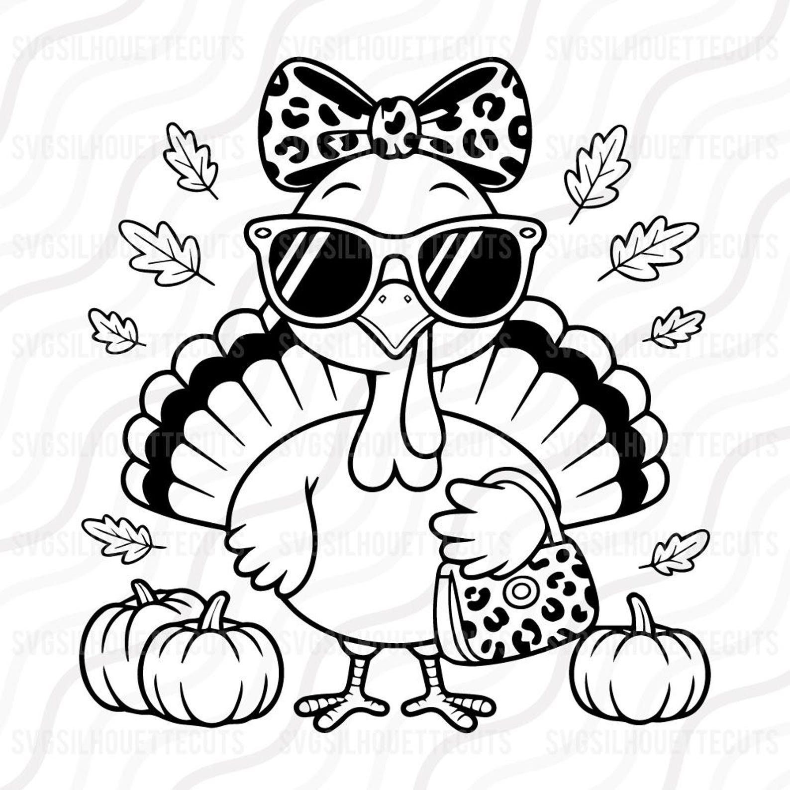Boujee Turkey SVG, Leopard Turkey SVG, Turkey Season SVG Cut Table ...