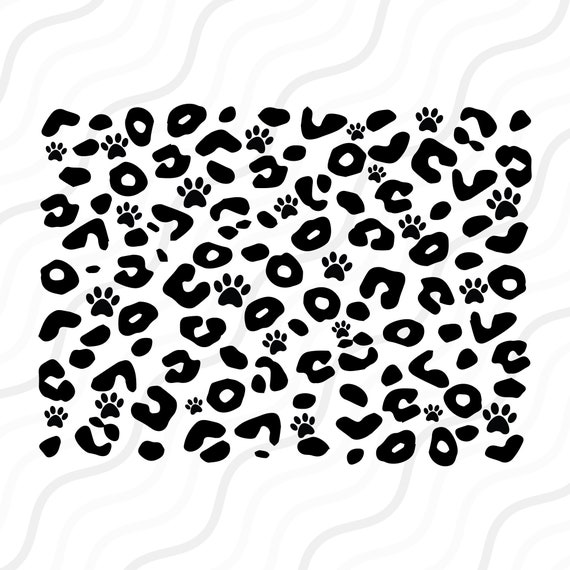 Leopard Paw Print SVG Leopard Pattern SVG Cut Table - Etsy