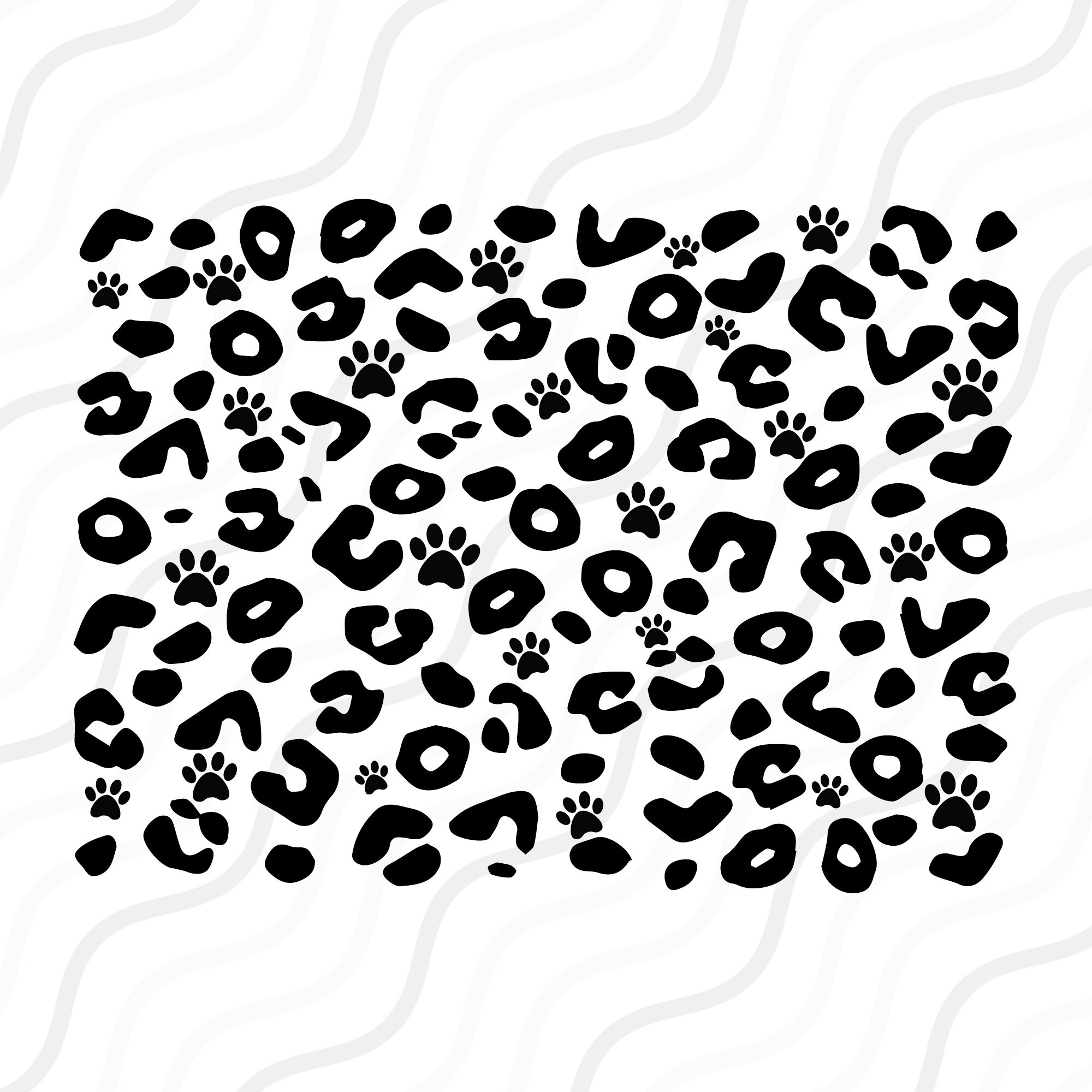 Leopard Paw Print SVG Leopard Pattern SVG Cut Table - Etsy