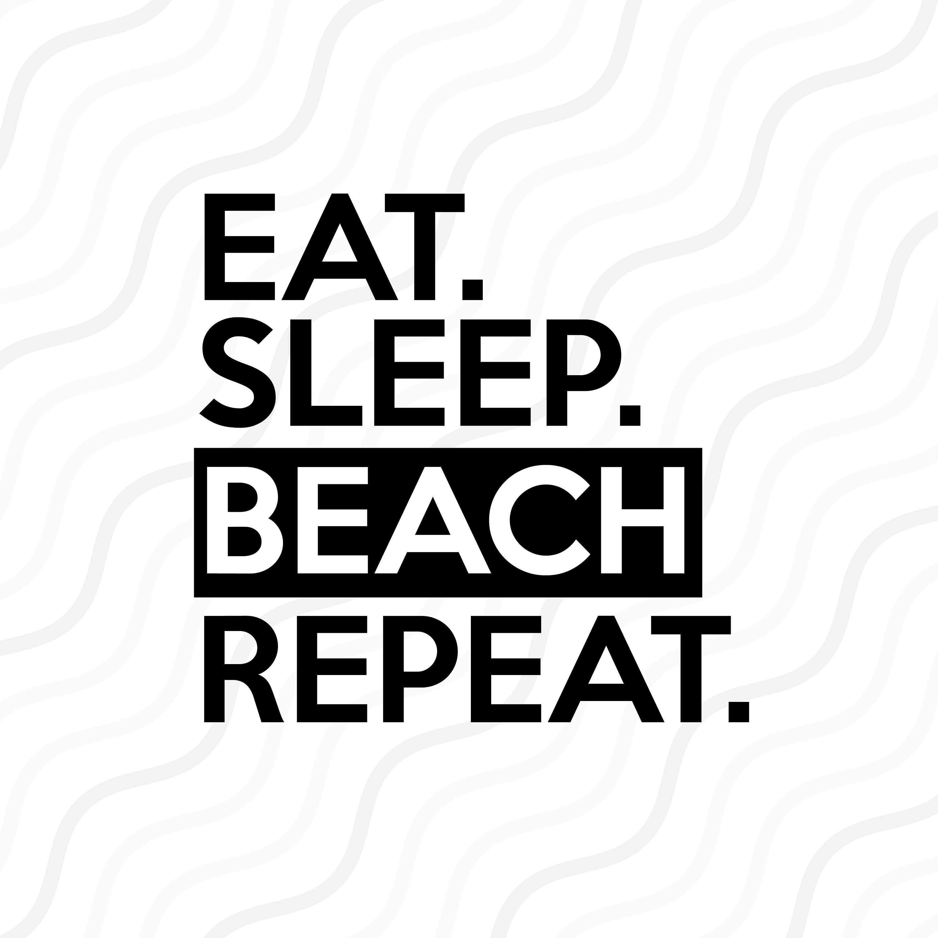 Eat Sleep Beach Repeat SVG Beach SVG Summer SVG Cut Table - Etsy