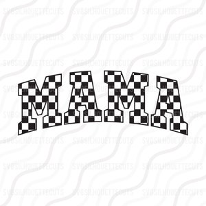 Checkered Mama SVG, Retro Mama Svg, Mama Varsity SVG Cut Table Design ...