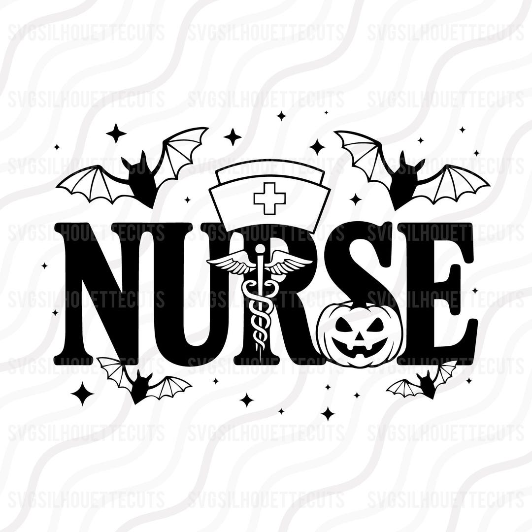 Halloween Nurse SVG, Funny Fall Nursing SVG, Nurse SVG Cut Table Design ...