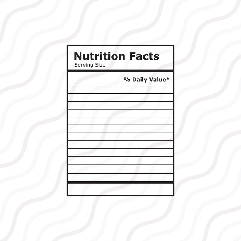 Blank Nutrition Label - Etsy