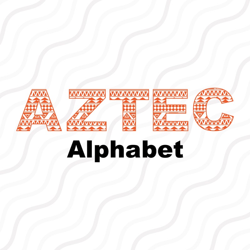 Aztec Letters Svg - Etsy