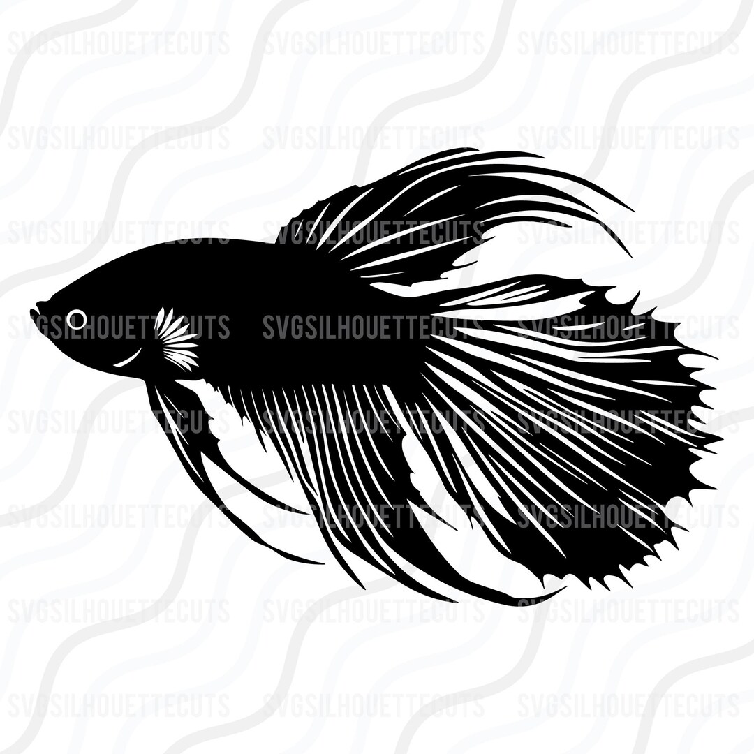 Betta Fish SVG, Siamese Fighting Fish Svg, Fish SVG Cut Table Design ...