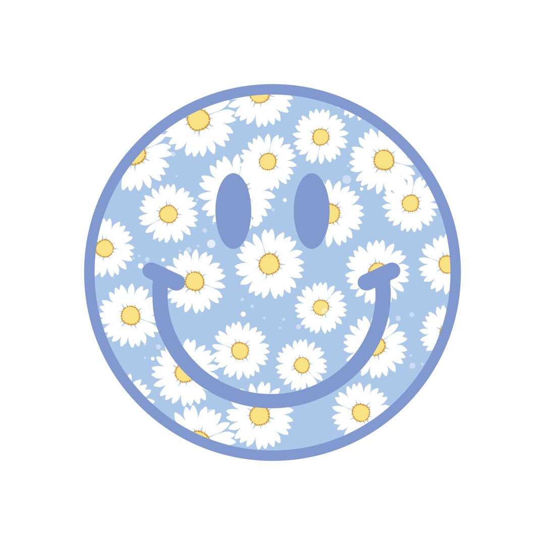 Daisy Smiley Face Sublimation Designs Downloads, Smiley Face Png, Daisy ...