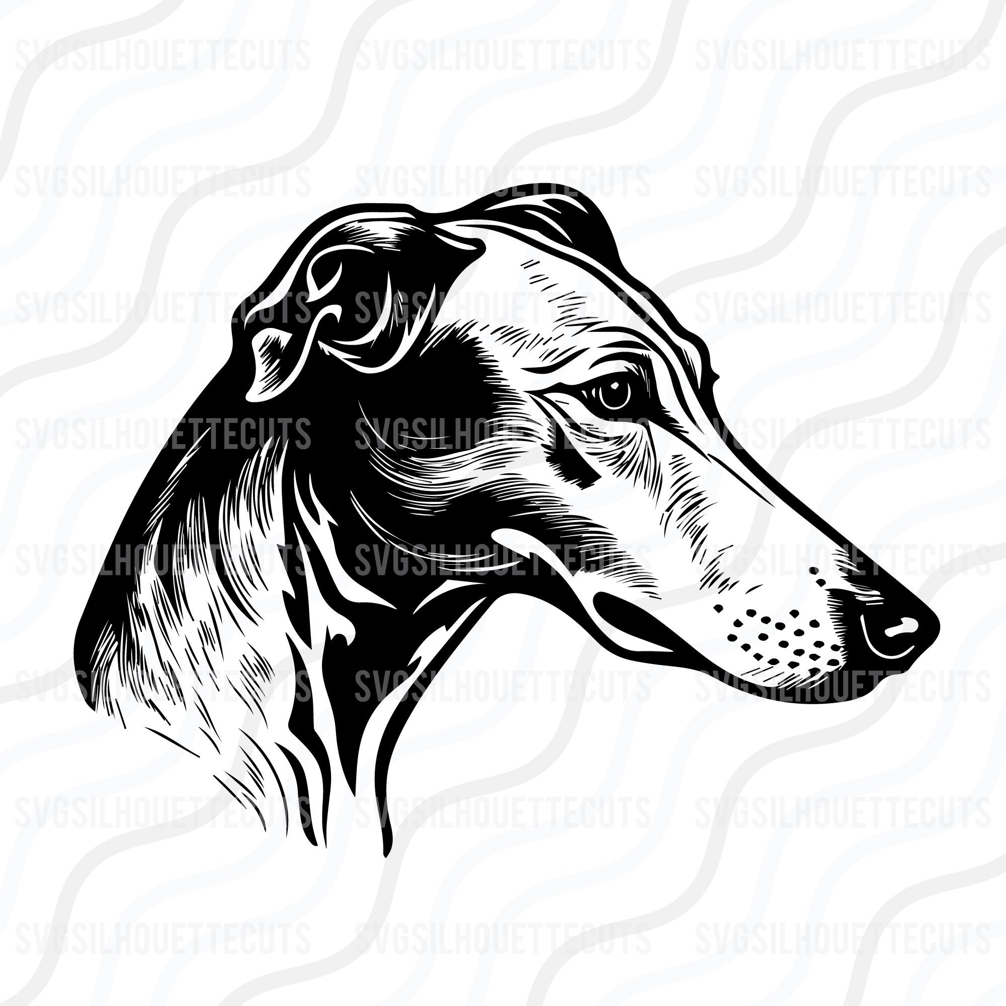 Greyhound Head Silhouette