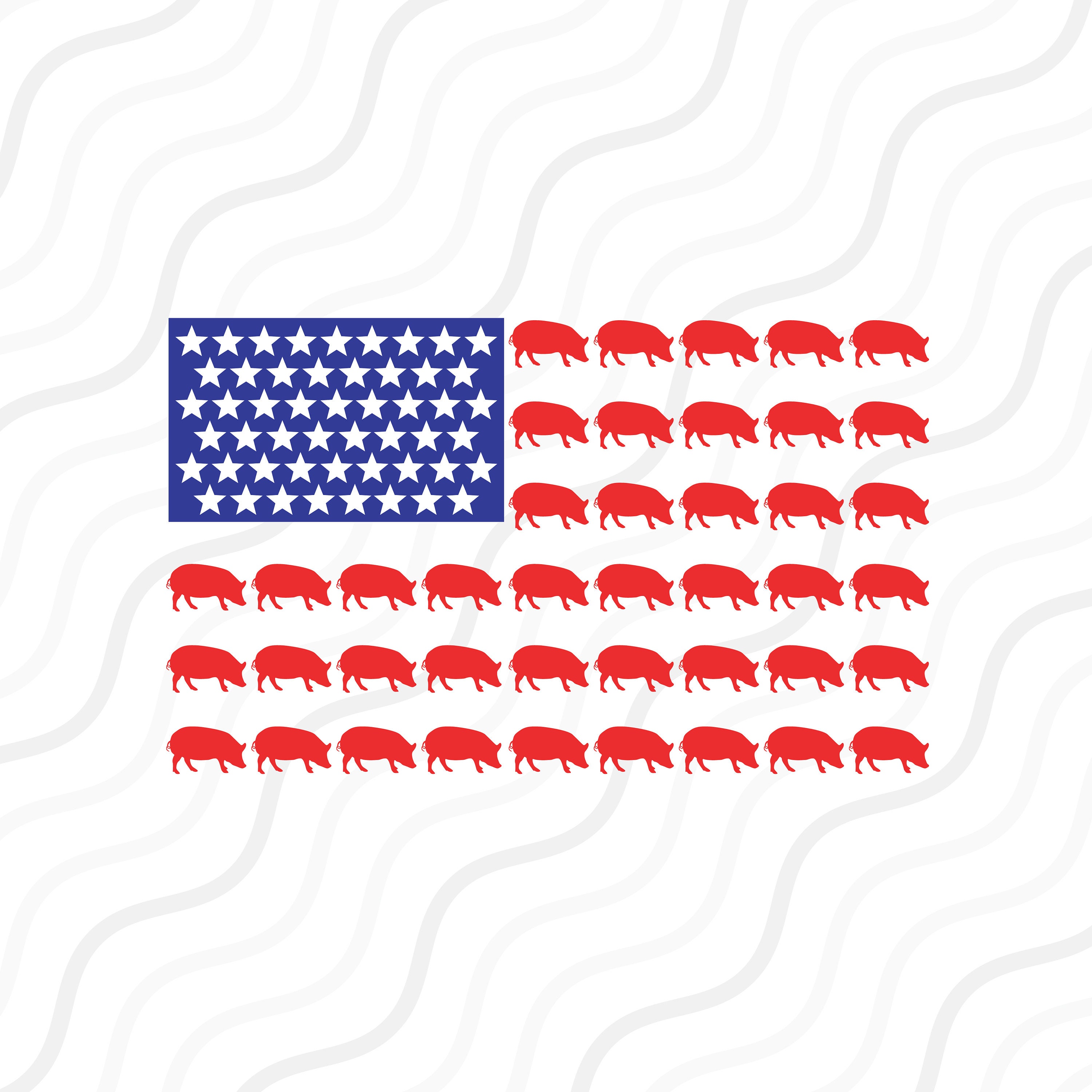 Pig Flag SVG Pig svg American Flag 4 of July SVG Cut table | Etsy