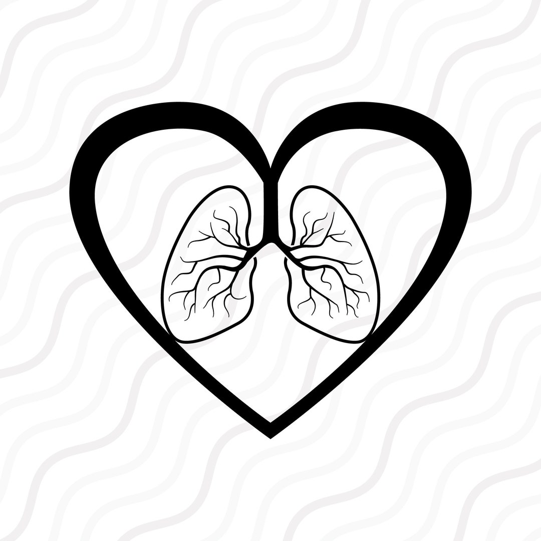 Lungs Heart SVG, Lungs SVG, Respiratory Therapist SVG Cut Table Design ...