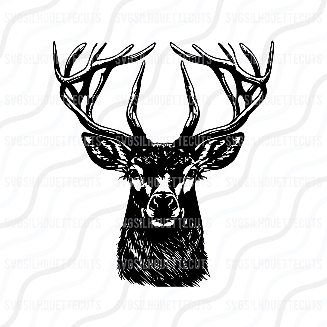 Deer Head Svg Deer Hunting Svg Deer Silhouette Svg Cut Table Design