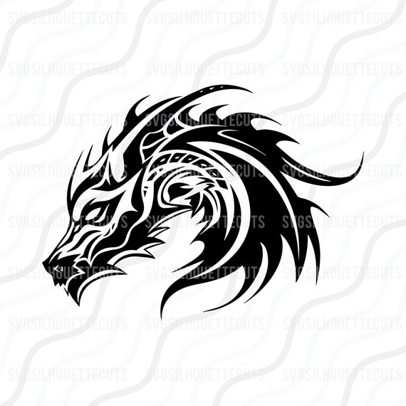 Tribal Dragon Head Designs