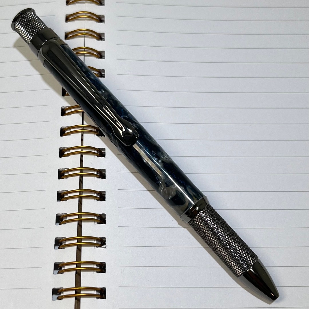 The Craters of the Moon Pen - Blue Steel Acrylic on Gun Metal ...