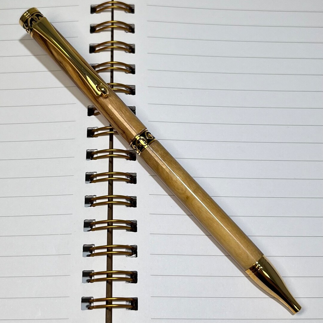 The Glen Echo Pen - Beth Olive Wood on 24k Gold - Handcrafted in the ...