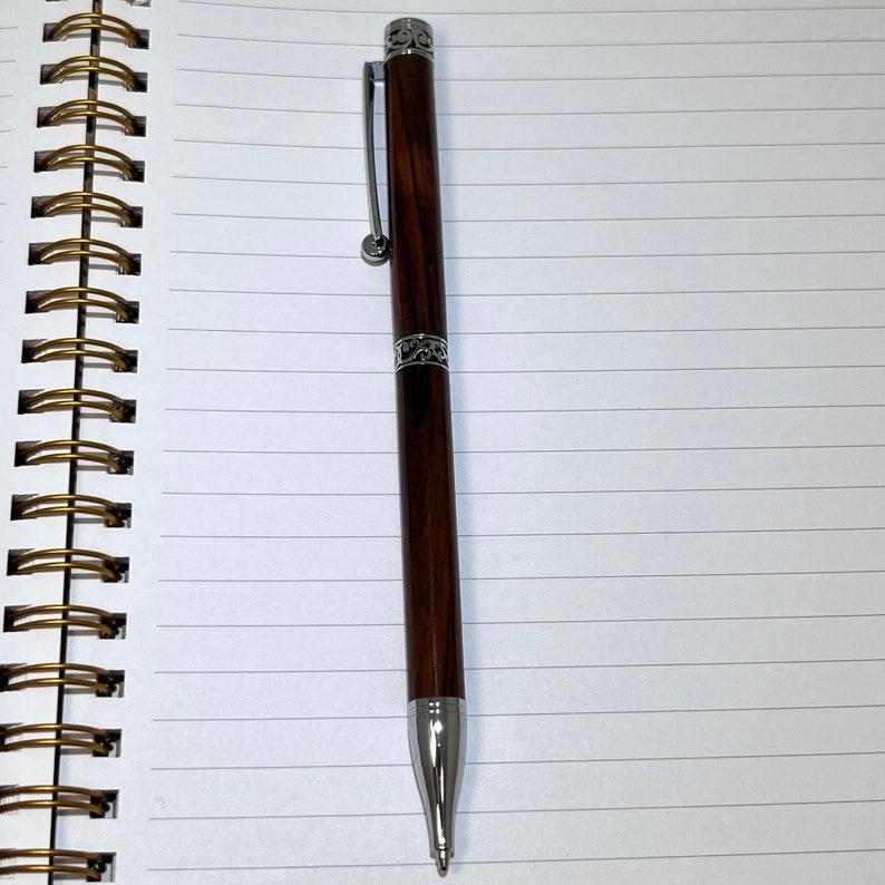 The Glen Echo Pen Cocobolo Wood on Chrome Free Shipping Handcrafted in ...