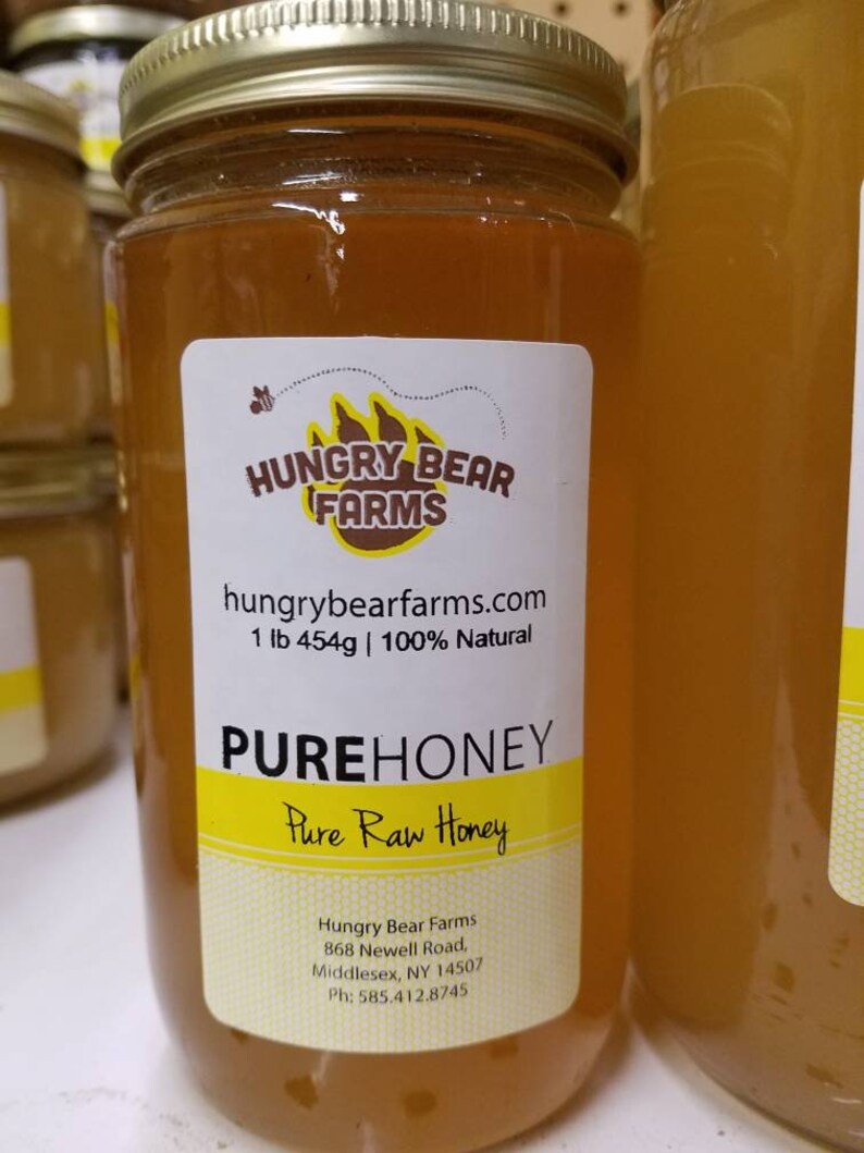 Pure Raw Honey 5 Lb Jar Local Honey Lightly Strained Great | Etsy