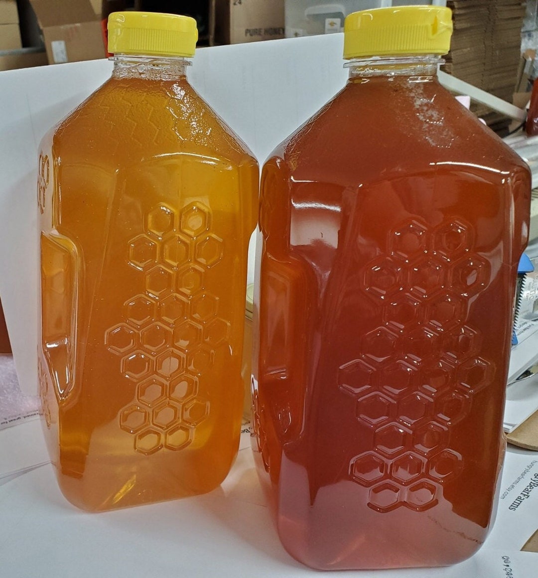 Pure Raw Honey, 5 Lb Jar, Local Honey, Lightly Strained, Great for ...