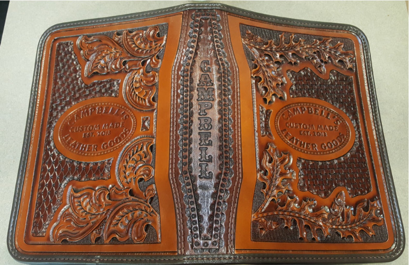 Handmade Custom Leather Portfolio made to Order Full Leather Interior ...