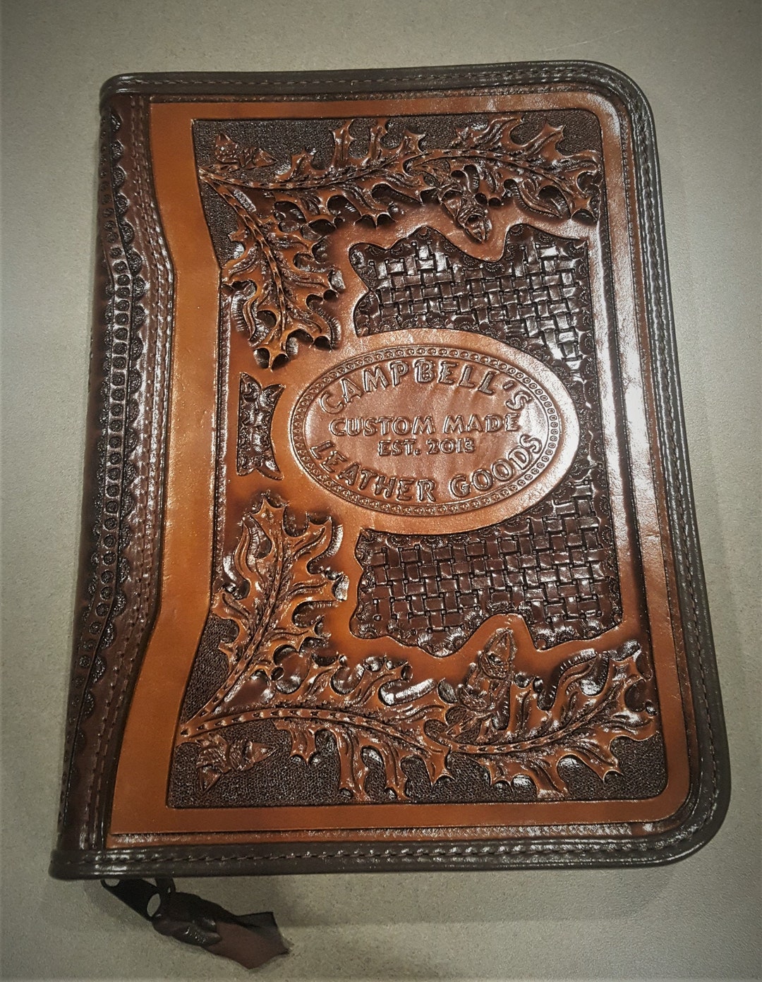 Handmade Custom Leather Portfolio made to Order Full Leather Interior ...