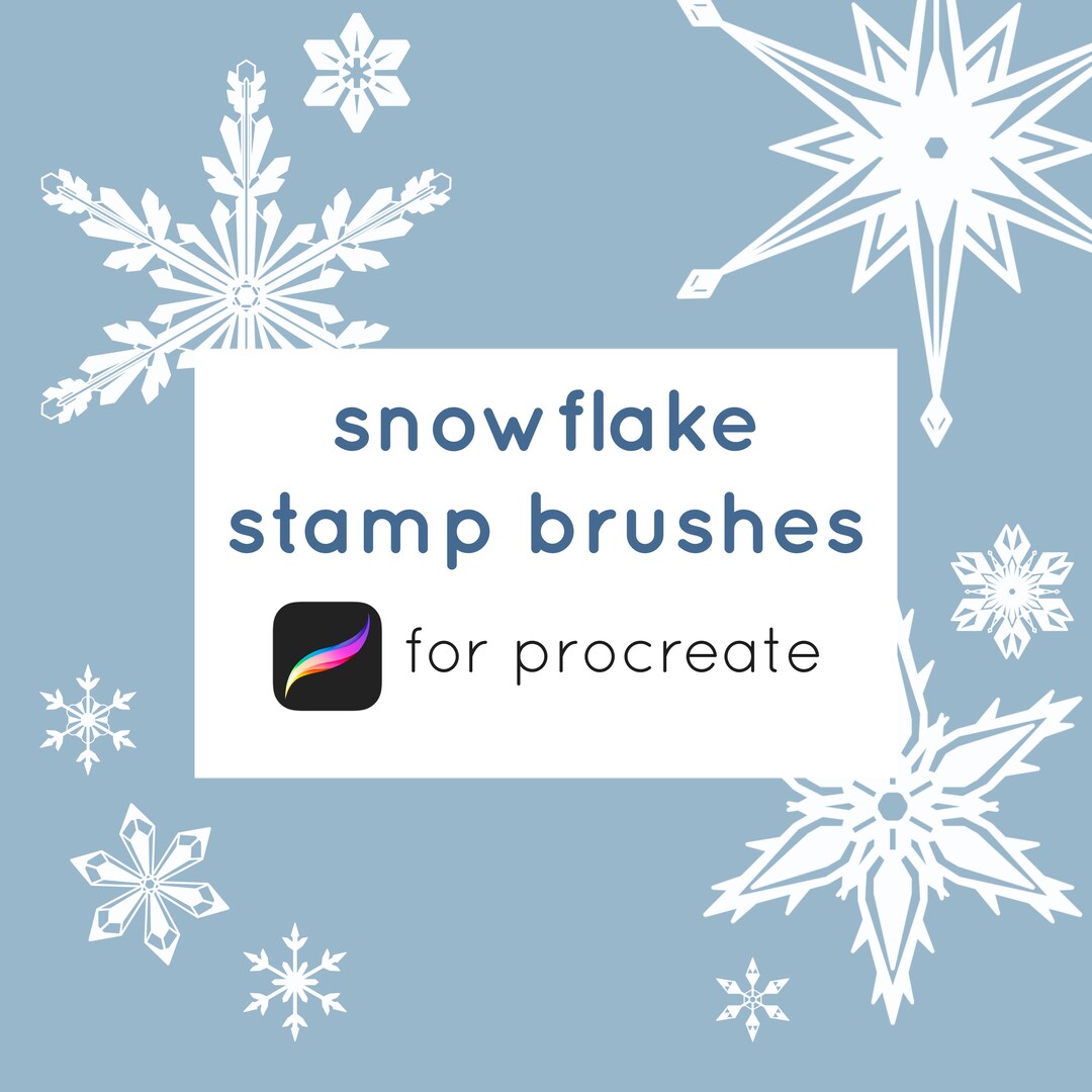 25 Snowflake Brushes for Procreate + Procreate Dreams - Etsy