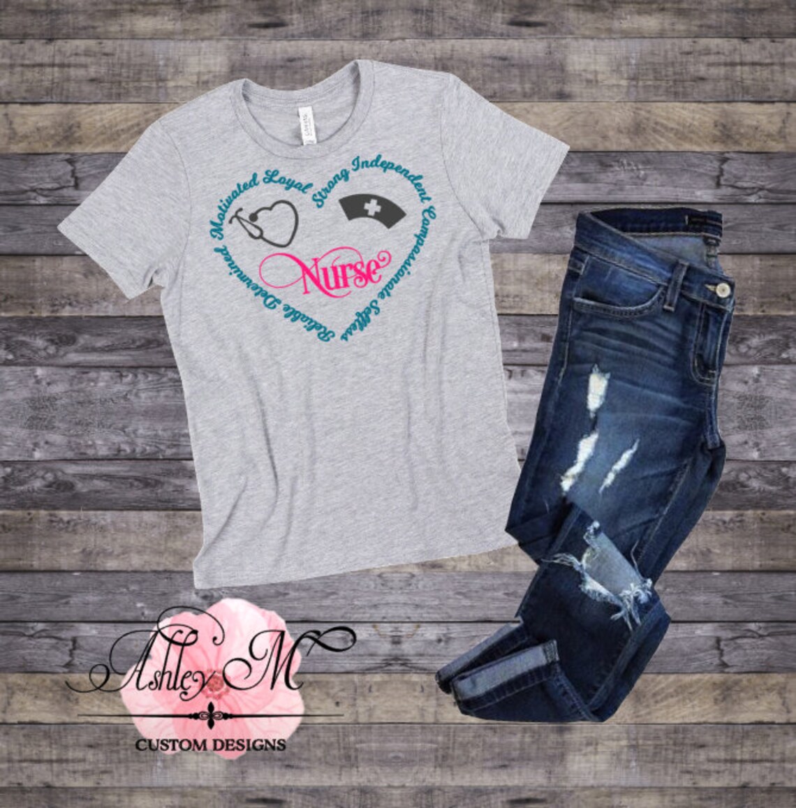 Nurse Heart Monogram SVG Svg RN Svg Quote SVG - Etsy