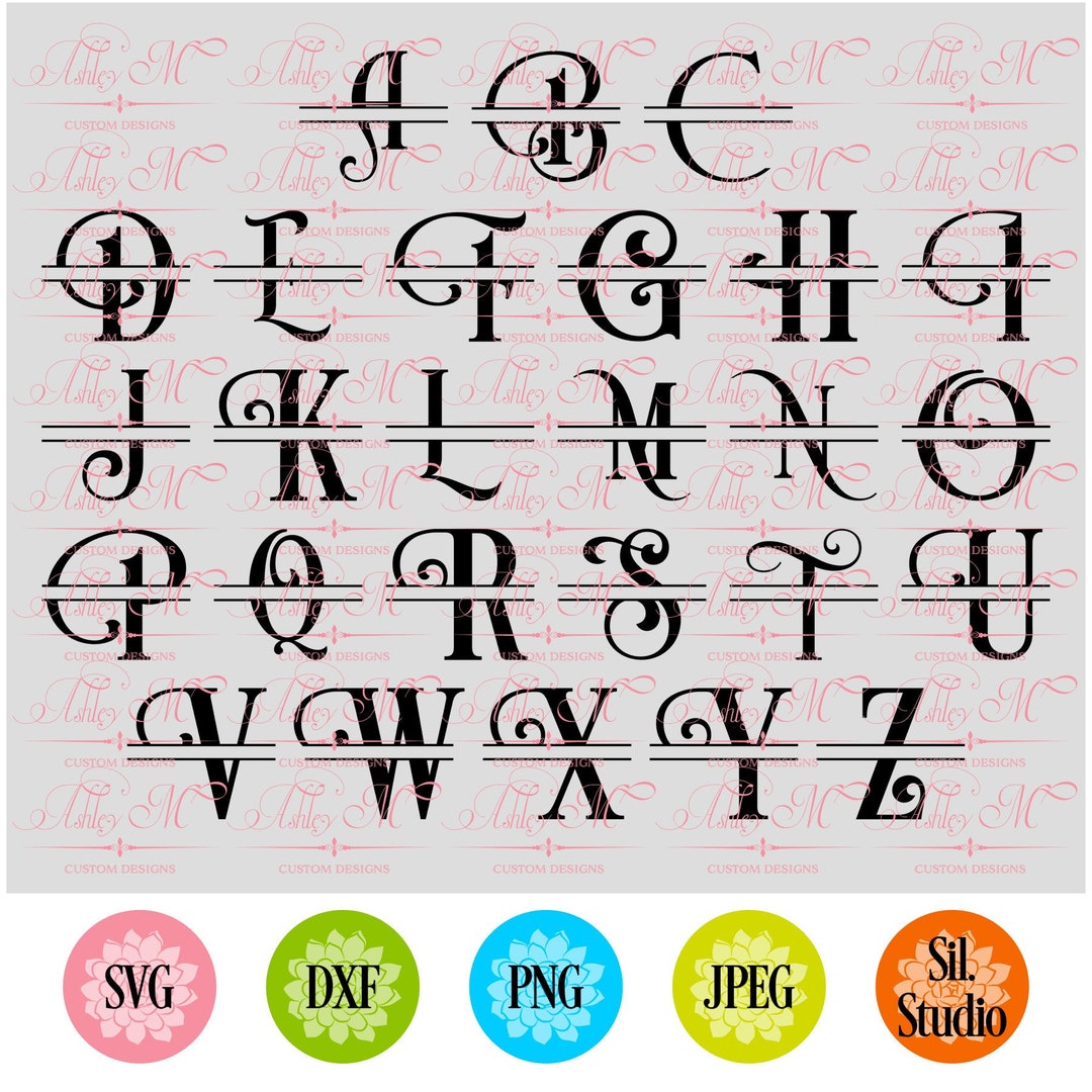 Split Monogram SVG Style Desire - Wedding Gift Monogram - Anniversary ...