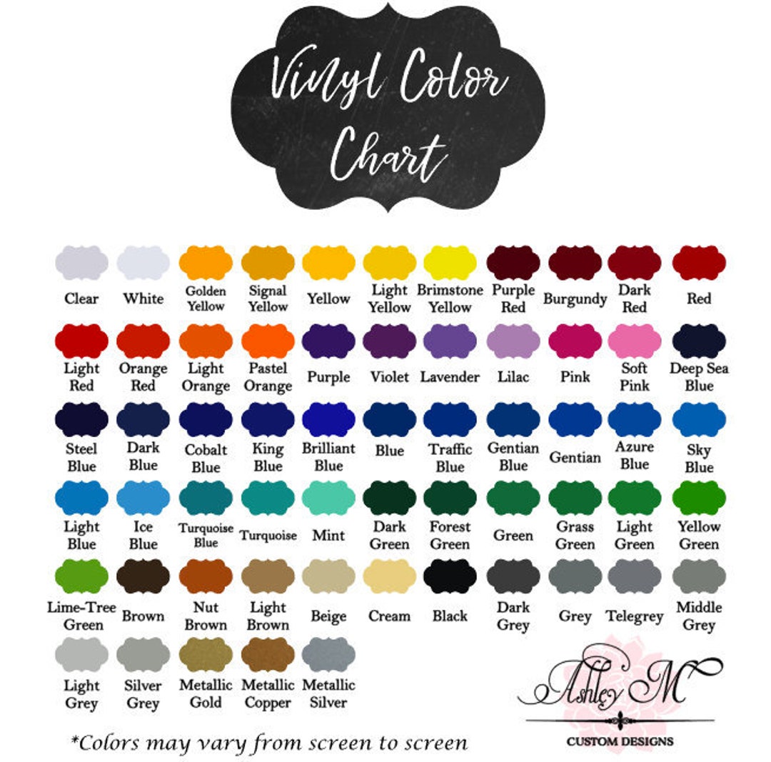 Vinyl Sample Color Swatches - Etsy