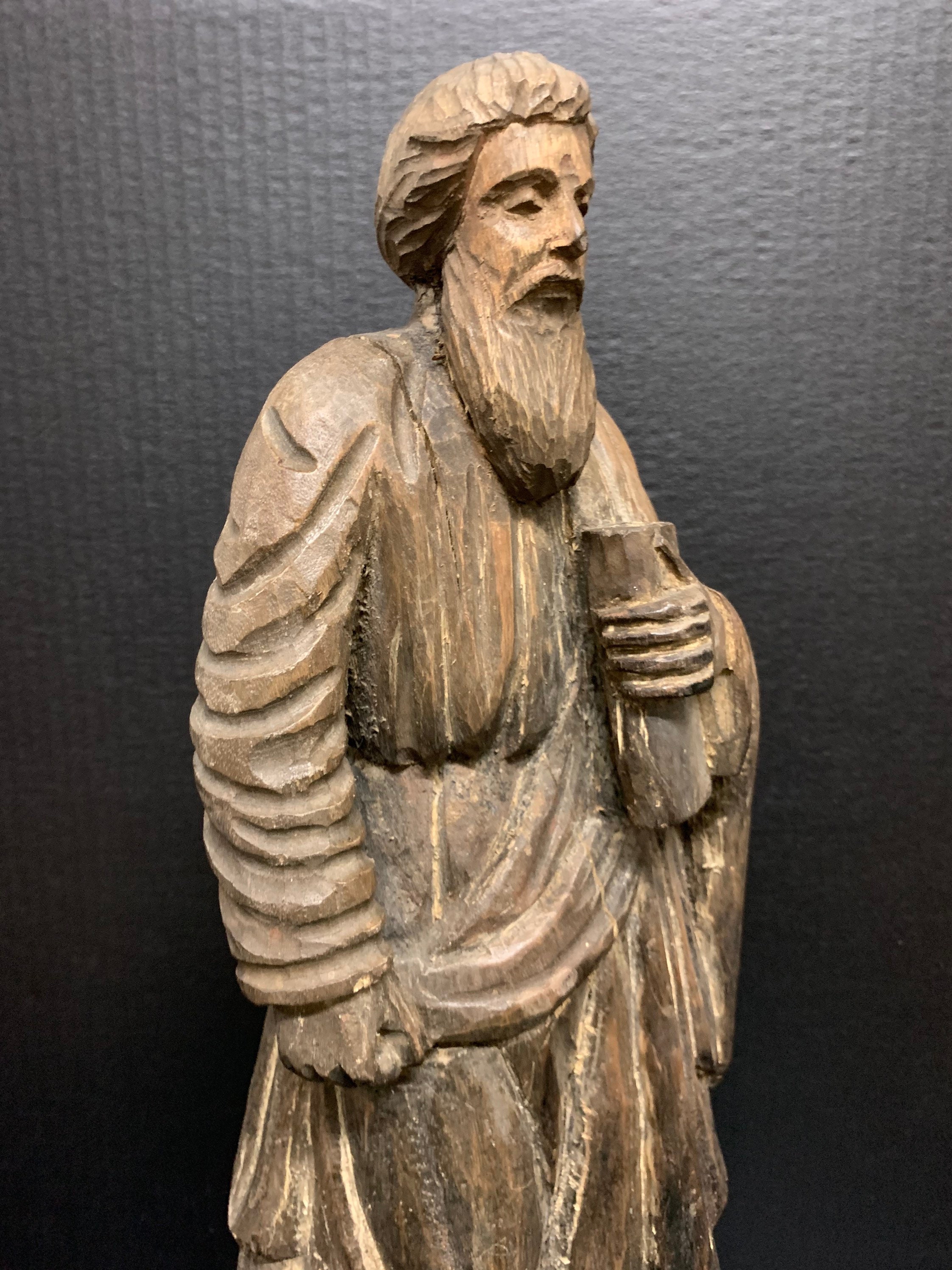Carved Wood Religious Saint - Etsy