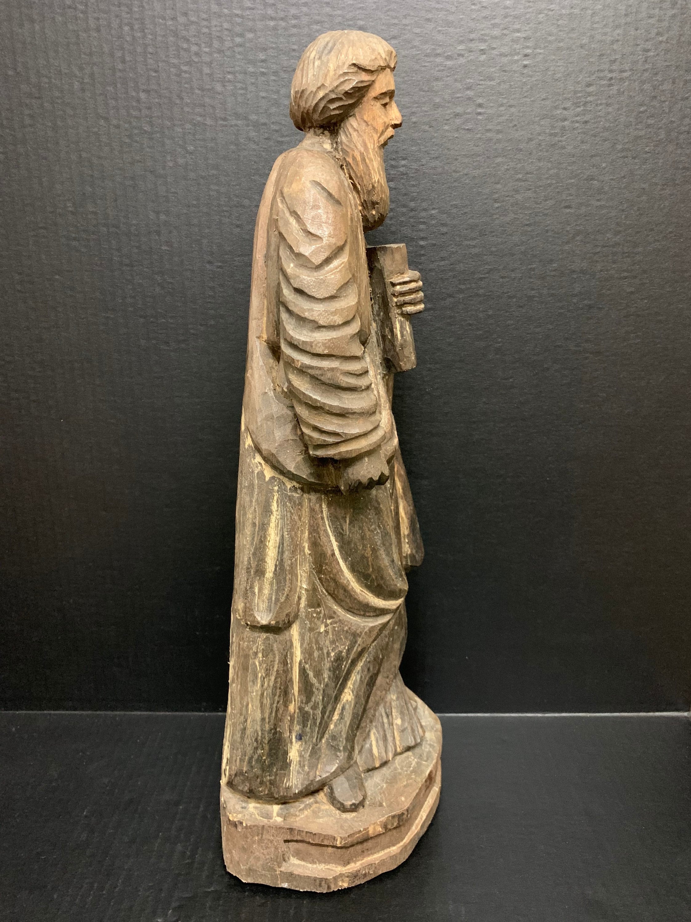 Carved Wood Religious Saint - Etsy